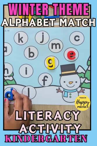 Winter Snowman Alphabet Mats activity- Letter Matching - ABC Recognition