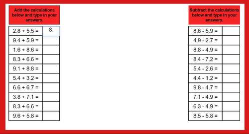 Has Santa Been? Decimal Addition and Subtraction Pixel Art Mystery