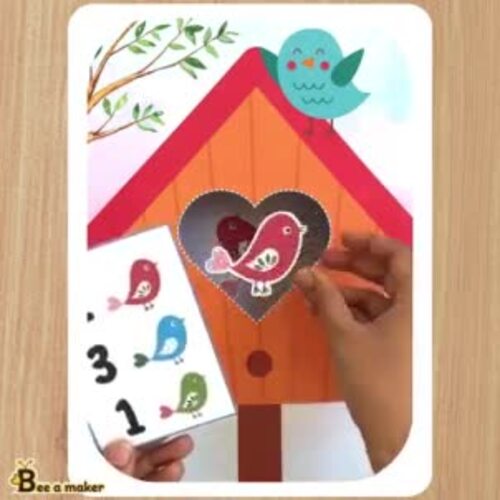 Spring bird counting flisat insert or trofast insert by Bee a maker