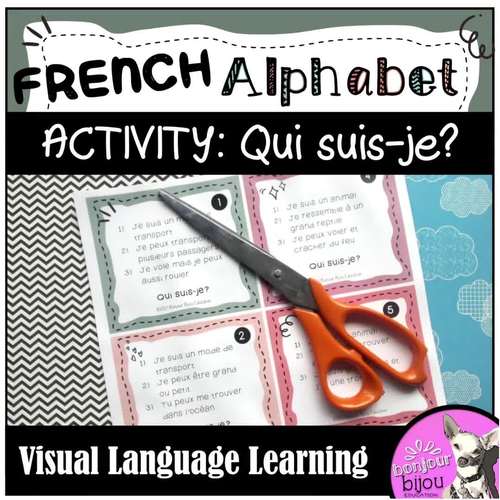 French Game: Qui suis-je? French Alphabet Vocabulary by bonjour bijou