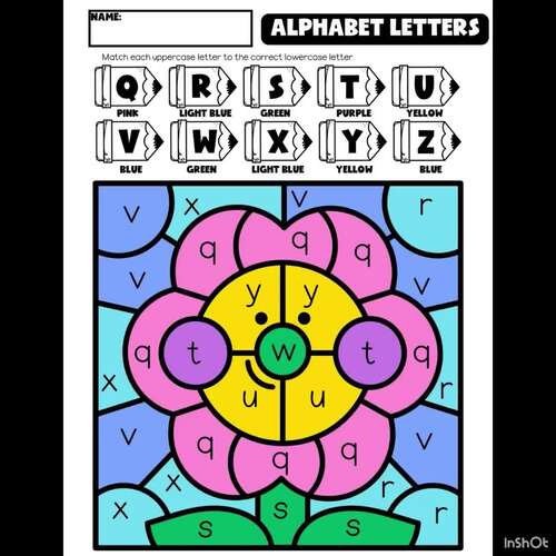 Kindergarten ELA + Math Color by Number and Words Activities | TPT