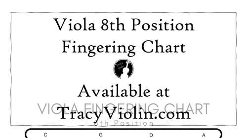 Ultimate Viola Fingering Chart - 8th Position by Tracy Violin | TPT