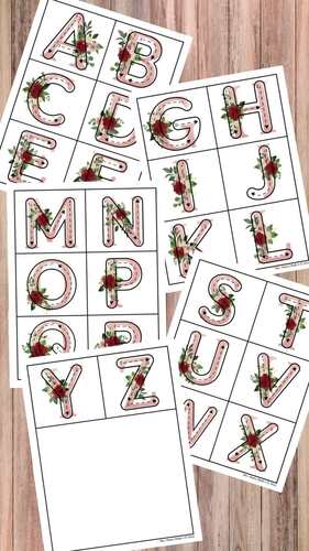 Floral Watercolor Alphabet Tracing Pages A-Z Writing Homeschool and ...