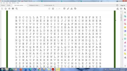 Des mots cachés - Le camping (French camping-themed vocabulary word search)