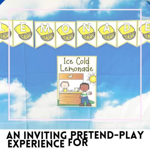 Lemonade Stand Dramatic Play Center - Summer Dramatic Play Printables