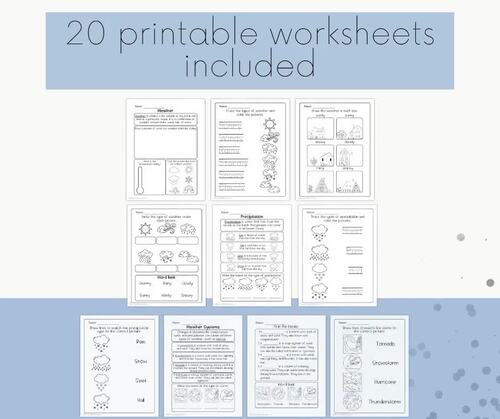 Weather Worksheets for K-2 | Weather, Precipitation, Forecasts, Storm ...