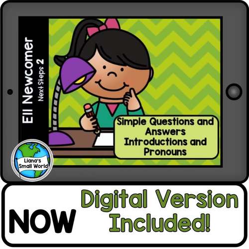ELL - EL - ESL Newcomer Curriculum unit 2 activities, lessons - Pdf ...