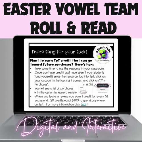 Easter Roll & Read Multisyllabic Vowel Team Words & Sentences - Digital ...