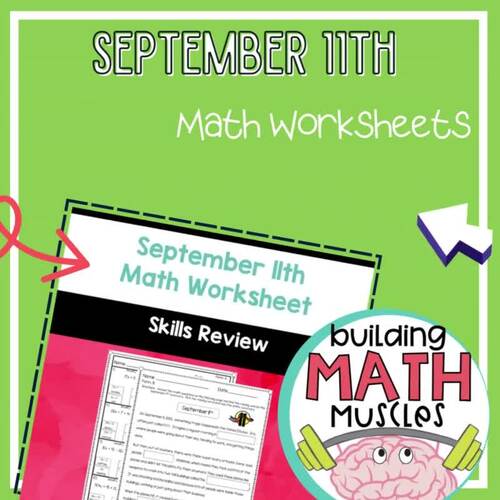 September 11 Math Worksheets - Percent Problems - Patriot Day Math ...
