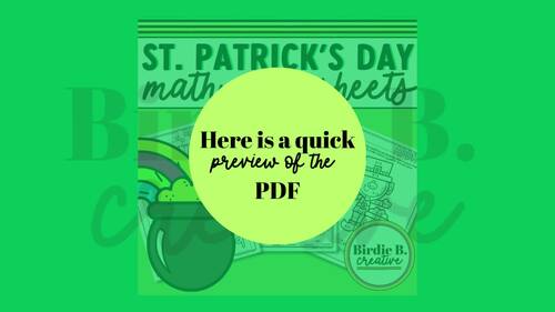 St. Patrick's Day Worksheets | March Math Printables | Math Practice ...
