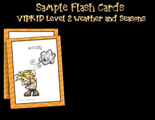 Weather and Seasons Flash Cards VIPKID Level 2 by Under One Roof