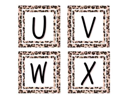 Printable Bulletin Board Letters | Cheetah Print Letters | Cheetah ...