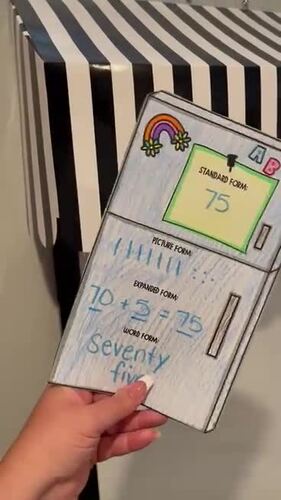Refrigerator Math Place Value Craft by The Teaching Diva Corner | TPT