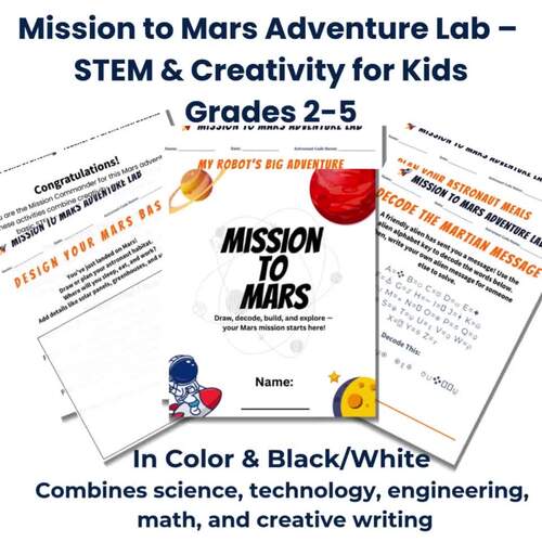 Mission to Mars Adventure Lab – STEM & Writing Activities for Grades 2–5