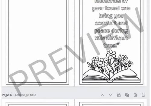 Coloring Sympathy Cards to Show Love and Support for Grief and Loss