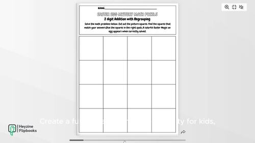 2-Digit Addition with Regrouping|Easter Egg Mystery Math Puzzle| Fun ...