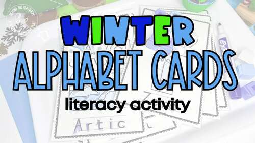 Winter Letter Tracing Cards- Winter Literacy Center Preschool ...