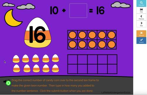Halloween Teen Numbers BOOM Cards by La Petite Kindergarten | TpT