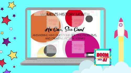 Womens History Month BOOM CARDS Speech Therapy answering why questions ...