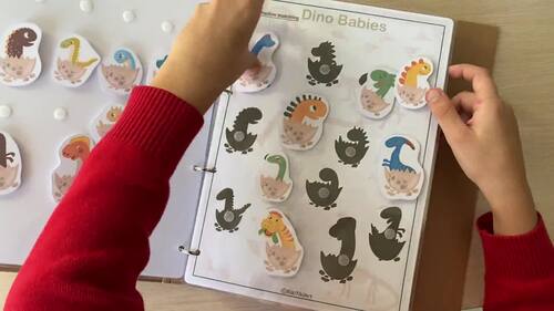 Spanish Dinosaur Busy Book Preschool Toddler Learning Binder Quiet Book ...