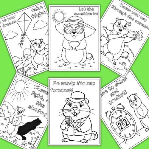 Groundhog Preschool Cozy Coloring Sheets For Groundhog Day February ...