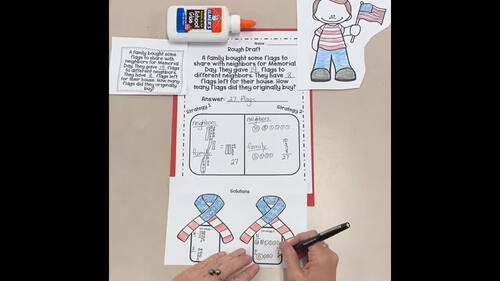 Memorial Day | CGI Word Problem Project | Math Story Problem | TPT