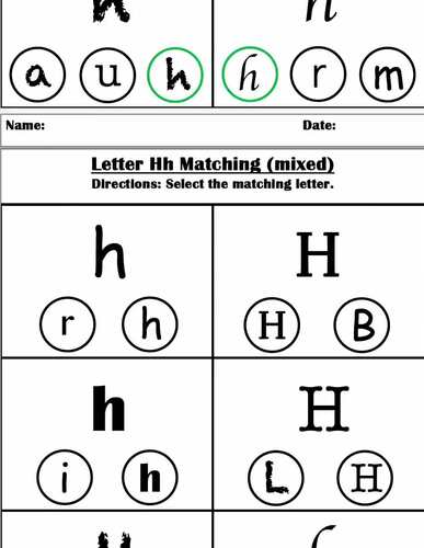 Adapted Alphabet/Letter of the Week Worksheets- Letter H | Special ...