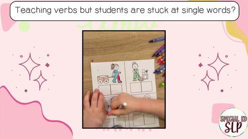 Action Verbs Speech Therapy Bundle Boom Cards and Worksheets Special ...