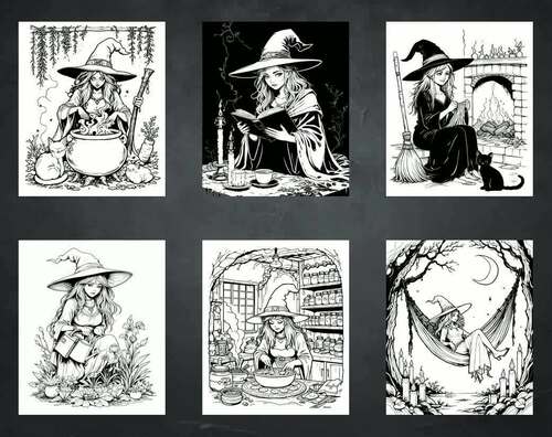 Cozy Witch's Life Coloring Book - Magical & Relaxing Fun for All Ages