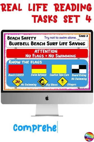 Real Life Functional Reading Digital Tasks SET 4 by Aussie Waves