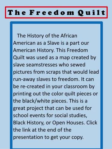 Black History Month Quilt Art Tells the Story of Escape! by The Kinderlady