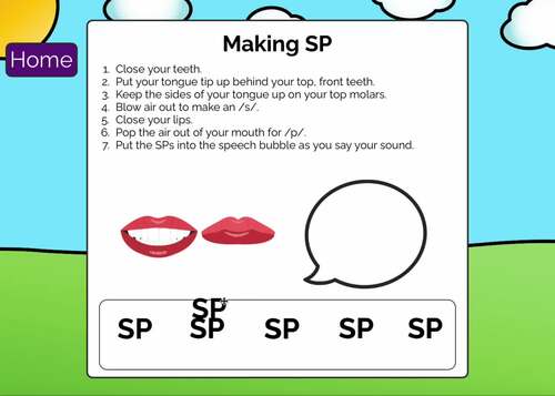 S Cluster Reduction Minimal Pair Boom Cards sp b Silly Sentences Tongue ...