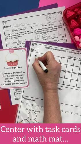 Math Word Problems Addition and Subtraction Within 20 Valentines Day