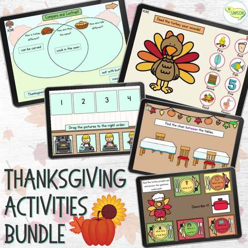 Thanksgiving Articulation and Language Boom Cards™ Mega Bundle | TpT