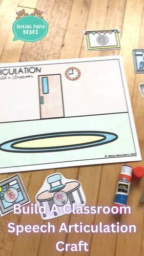 Back To School Build A Classroom Speech Articulation Craft | TPT