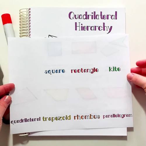 Quadrilaterals, Triangles, and Polygons Interactive Math Vocabulary Flaps