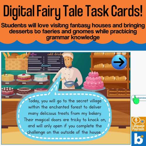 Grammar & Language Structure Fairy Tale Food Speech BOOM CARDS Task ...