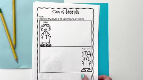 Joseph Printable Activity Sheets + Craft for Sunday School or Bible Class