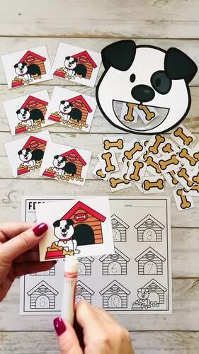 Feed the Dog - Hands On Counting Practice for 0 - 10 - Math Centers