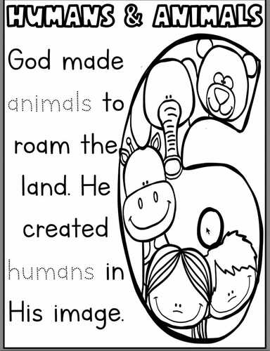 creation coloring pages day 5 of opiate