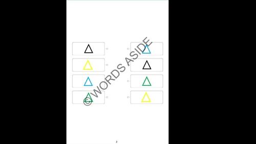 Shapes Matching Worksheets Center Station Sped Adhd by Words Aside