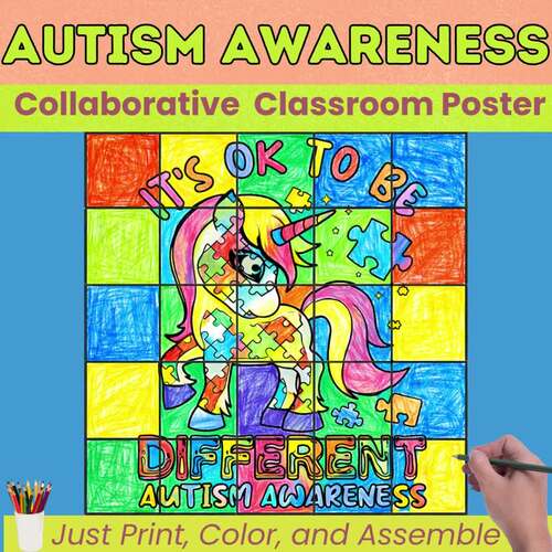 Autism Awareness Collaborative Poster | It's OK to Be Different ...