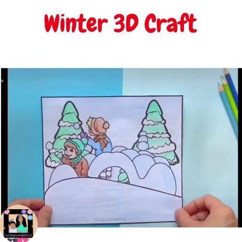 Winter 3D Craft | Winter Activities | January Winter Craft | TPT