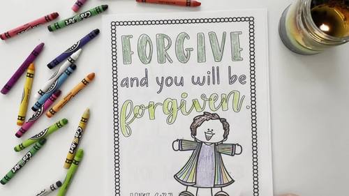 sunday school coloring pages forgiveness