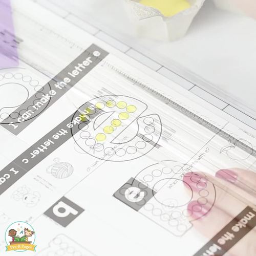 Fine Motor Alphabet: Dot Painting Letter Mats by PreKPages Preschool ...