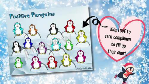 Positive Classroom Management Behavior Chart - Penguins - Winter