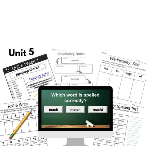 MyView Literacy 2nd Grade Unit 5 Bundle Spelling & Vocabulary Special ...