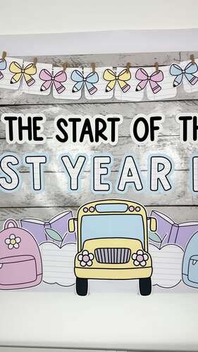 Welcome Back to School Bulletin Board | Composition & Pastel Classroom ...