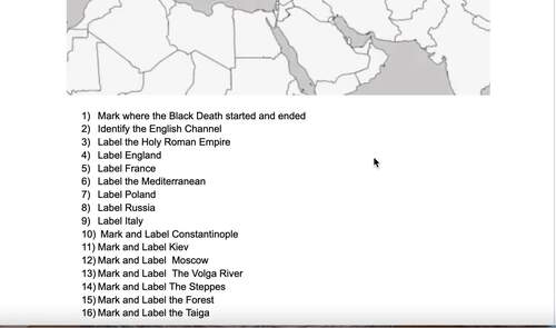 Medieval Europe & Christianity Review Sheet | Late Middle Ages, Black Death