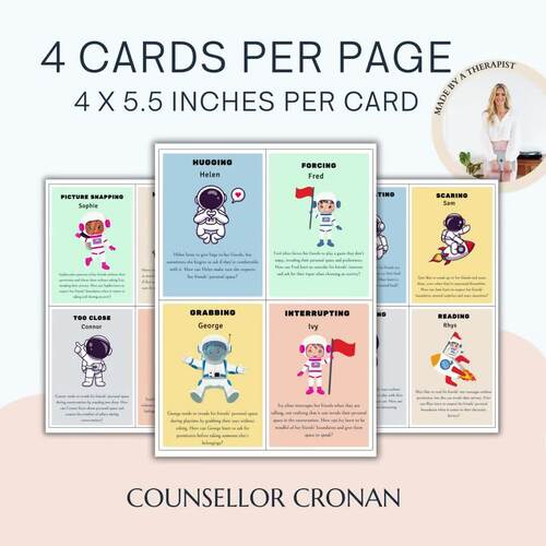 Personal Space Flash Cards. Personal space bubble. Social emotional ...